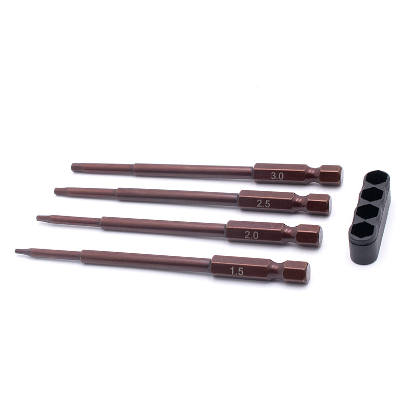 KYX RC S2 Tool Steel 4 pcs Hex Bit Set 1.5mm 2.0mm 2.5mm 3.0mm – KYXMODEL