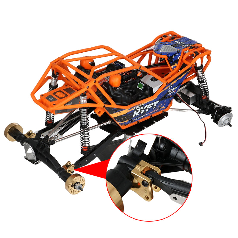 KYX Axial RBX10 RYFT Brass Rear Link Mount Shock Mount Set 38g 2PCS ...