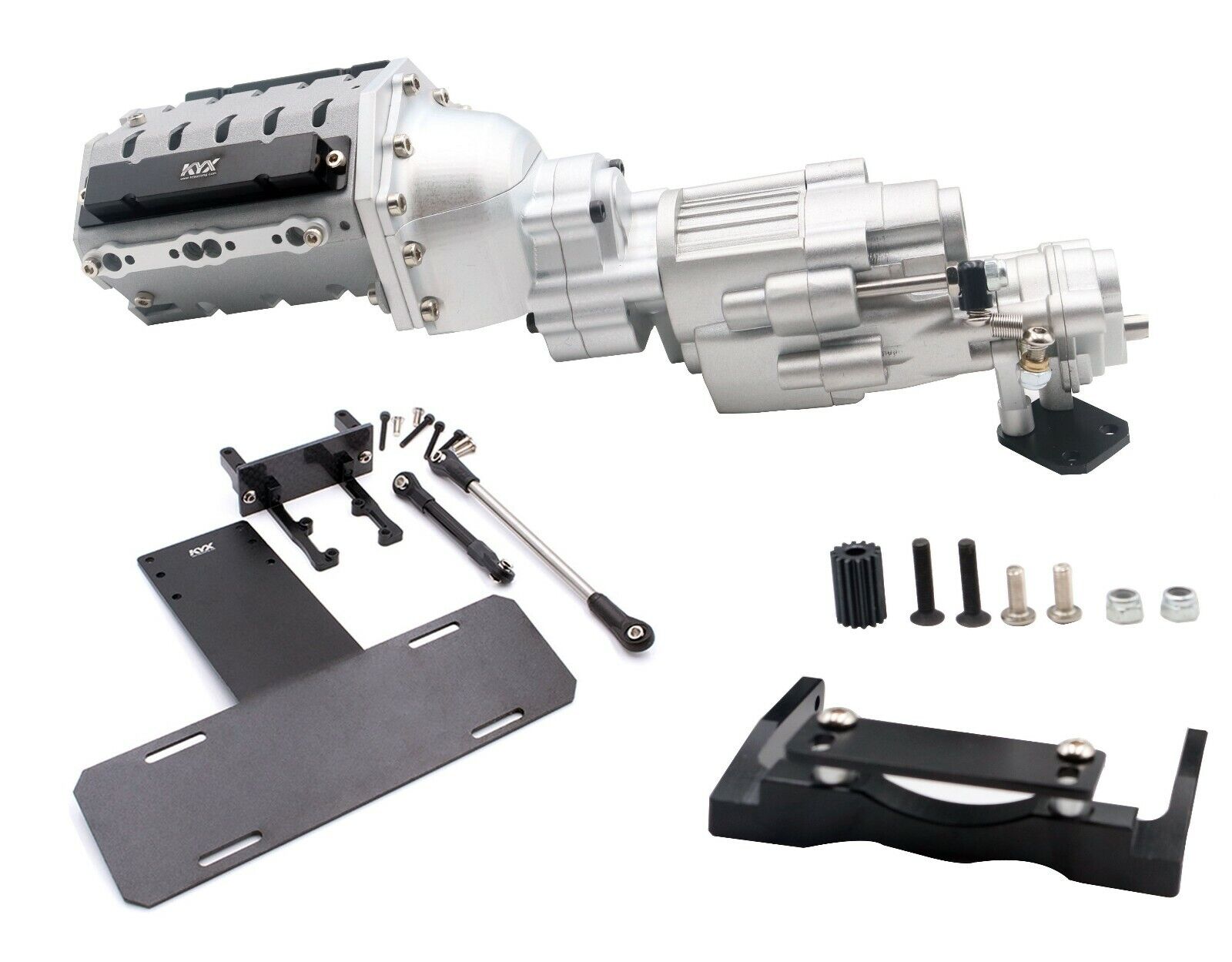 KYX SCX10 II 90046 Convert V8 Engine 2 Speed Transmission Gearbox Serv ...