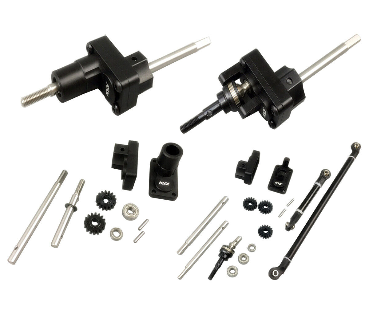 KYX Front & Rear High Lift Portal Axle Upgrades Conversion Kit for SCX ...